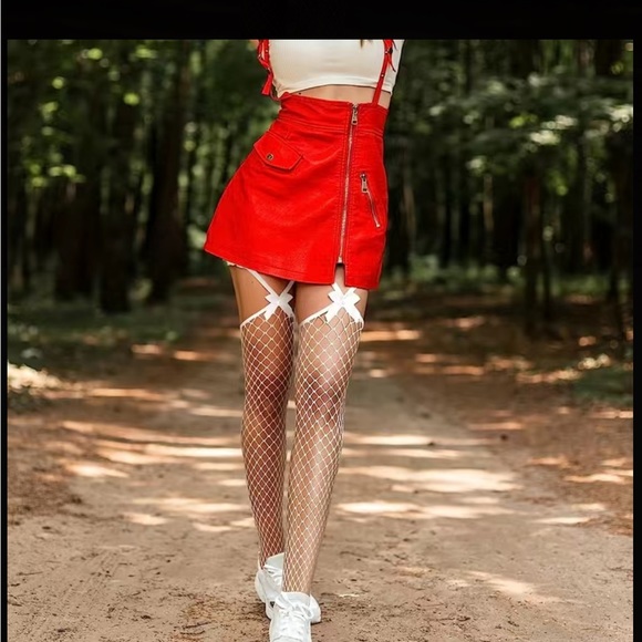 Accessories | Plus Size Rhinestone Bow Pleated Lace Trim Over The Knee ...